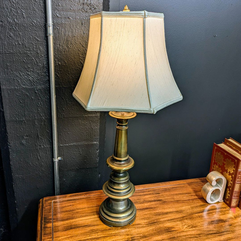 Traditional Brass Table Lamp with Shade – Jackson Square
