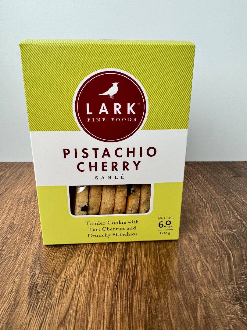 Box of Lark Pistachio Cherry Sables Shortbread Cookies – Jackson Square