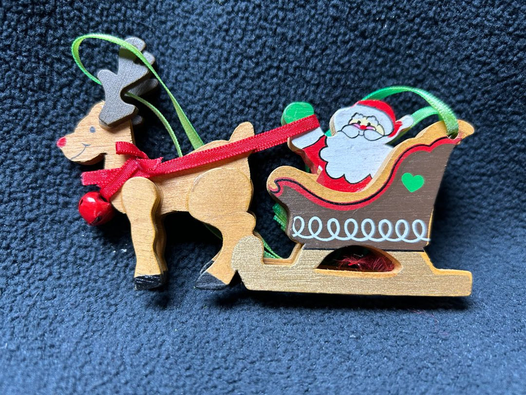 Wooden Santa and Rudolph – Jackson Square