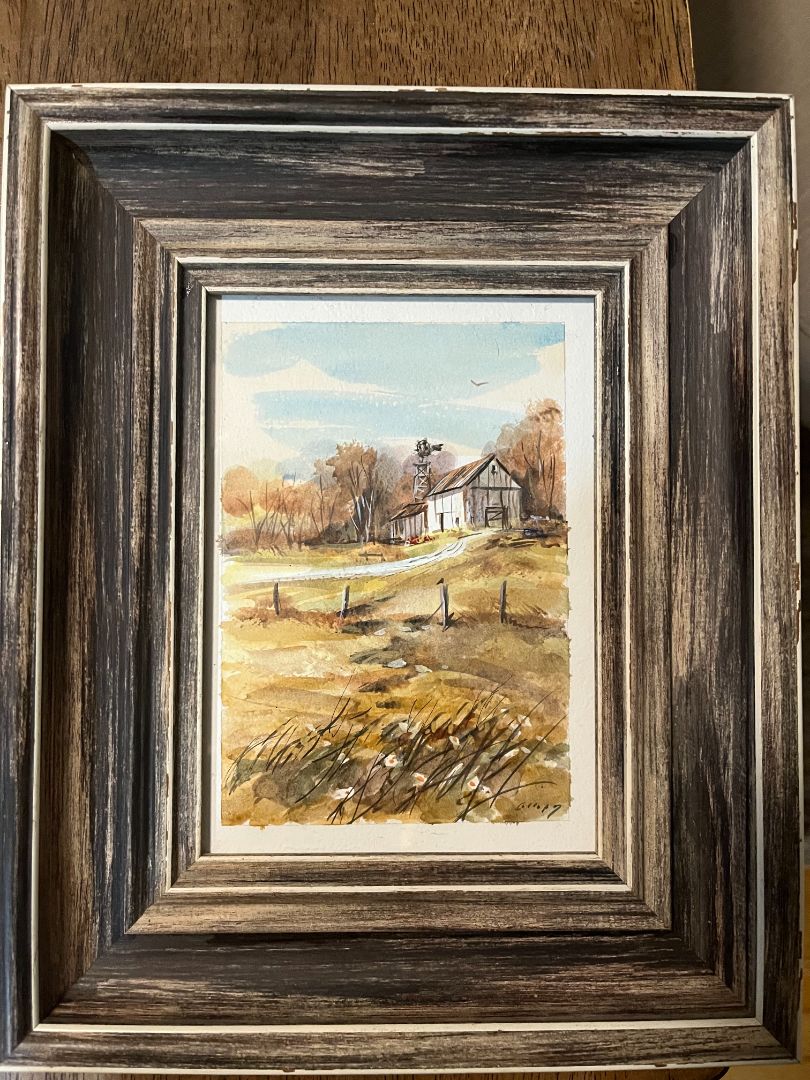 Richard Collopy Barn Print in Word Frame – Jackson Square